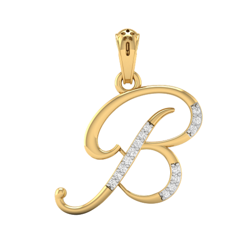 Diamond alphabet locket