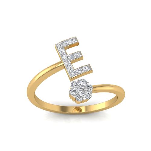 Haoze Initial Letter Ring - E