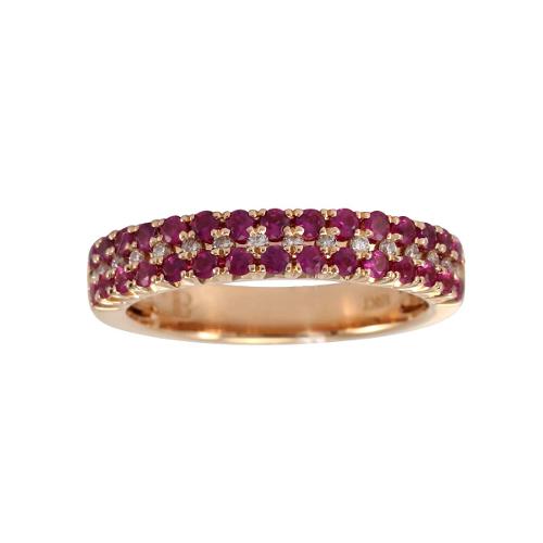 Diamond color-stone ring