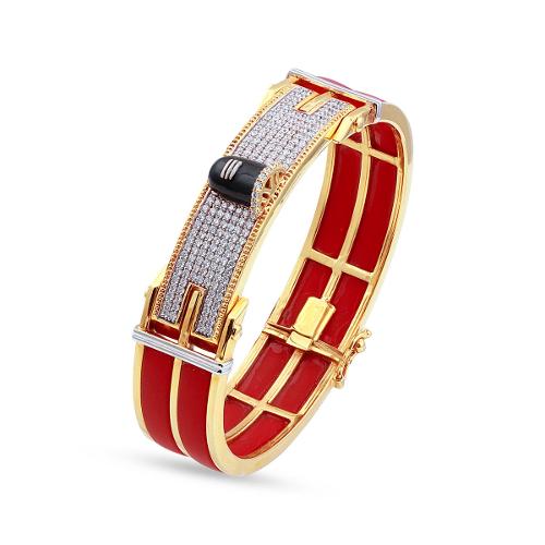 Shiva Linga Religious Gold Bracelet For Men